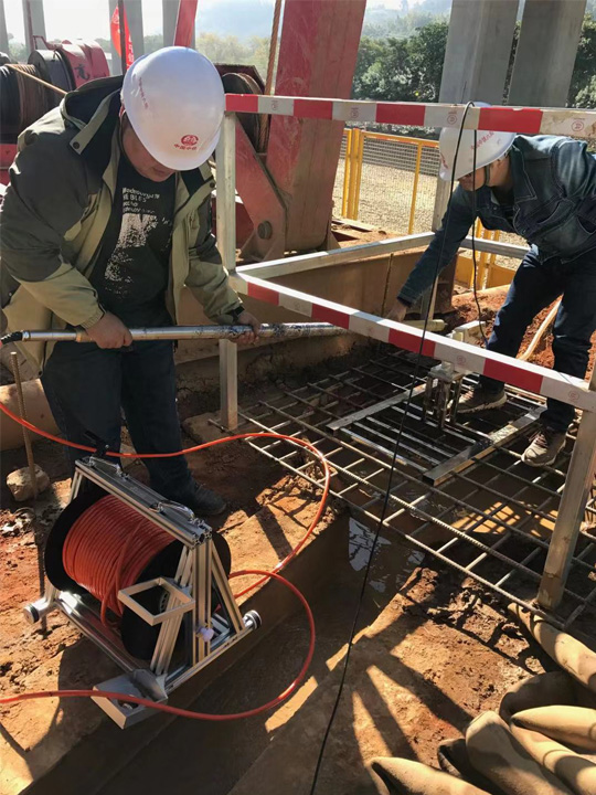 Hole quality testing and trenching quality testing and sediment ...